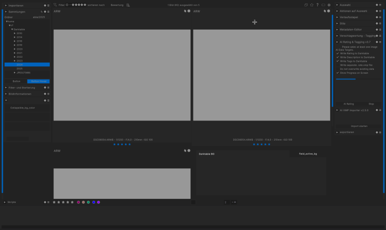 Sehr dunkles Darktable Theme – Pro – blau – Arch Linux – für die Welt ...
